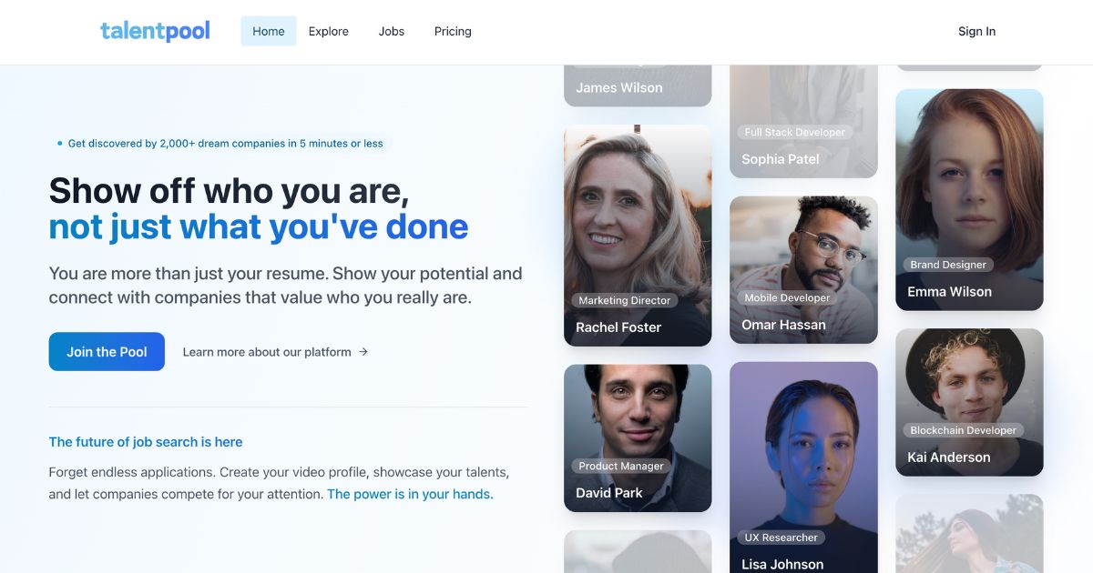 Talent Pool - Job Search Reimagined